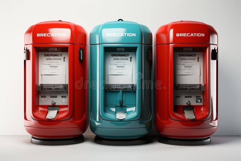 Emergency Call Boxes on White Background Stock Illustration ...