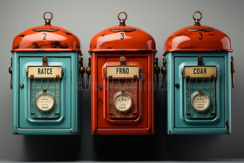 Emergency Call Boxes on White Background Stock Illustration ...