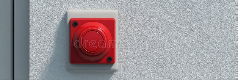 Emergency Call Button Attached To Wall in a Public Space Designed for ...