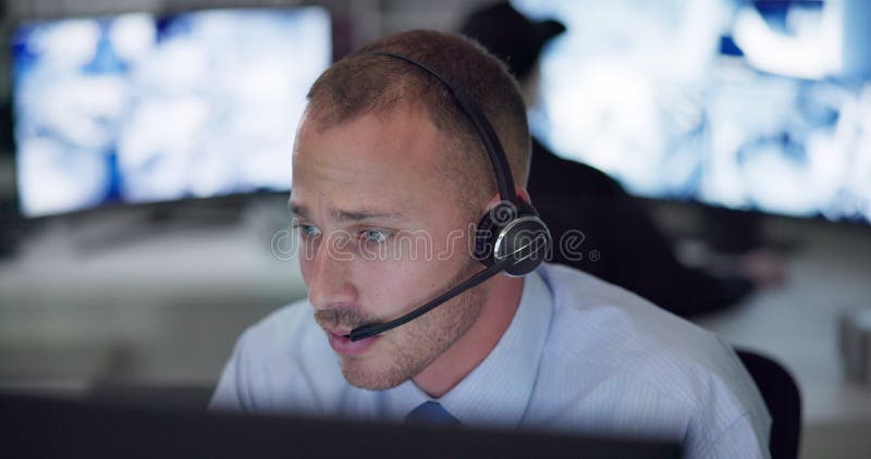 Emergency, Call Center and Man for Consulting Service, First Responder ...