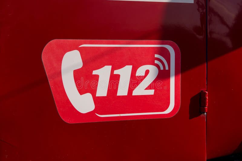Emergency Call of Firefighters : 112 Stock Image - Image of fire ...