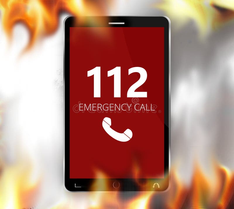 Emergency call 112 stock illustration. Illustration of department ...