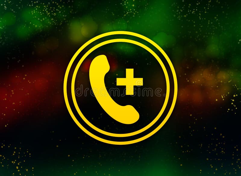 Emergency Call Abstract Digital Banner Yellow Background Stock ...