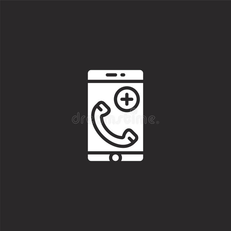 Emergency Call Icon. Filled Emergency Call Icon for Website Design and ...