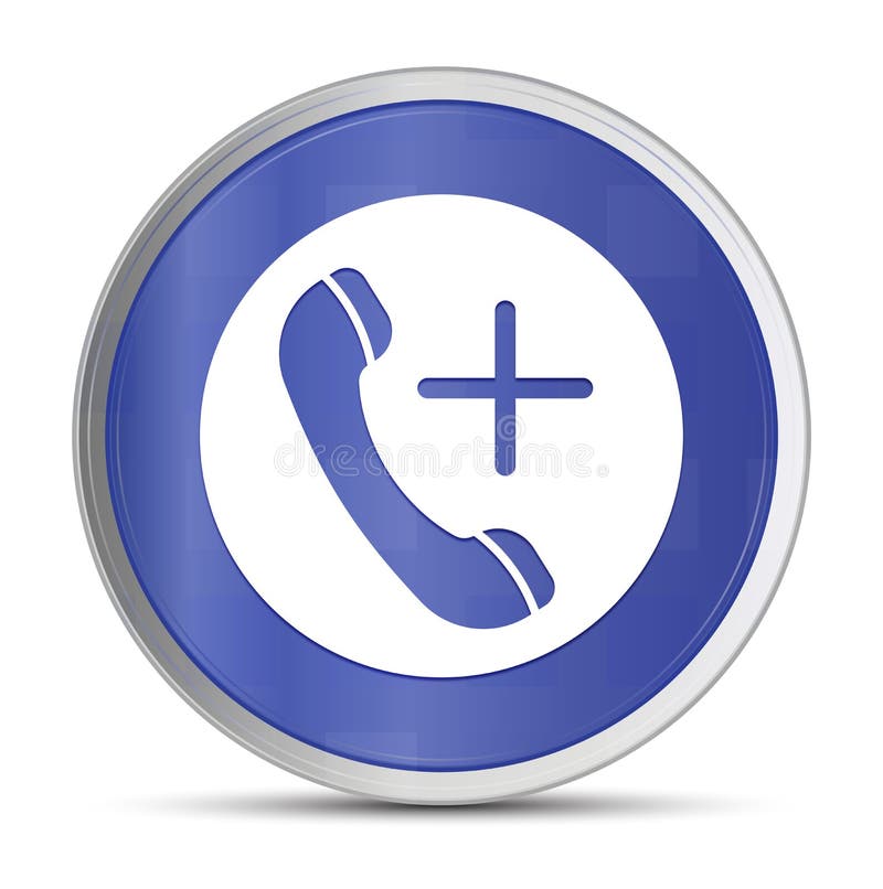 Emergency Call Icon Prime Blue Round Button Vector Illustration Design ...