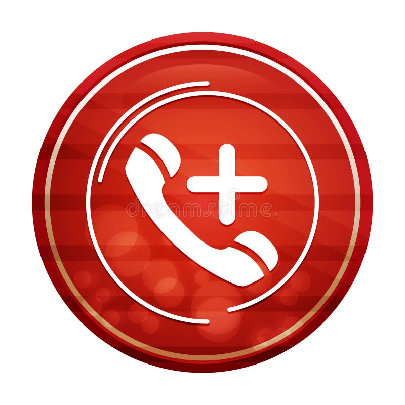 Emergency Call Icon Liquid Design Round Button Set Illustration Stock ...