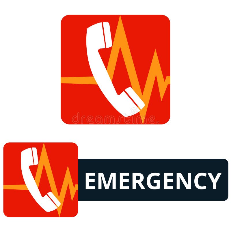 Emergency Call Icon stock vector. Illustration of fire - 40953749