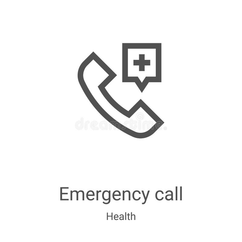 Emergency Call Icon Vector from Emergency Collection. Thin Line ...