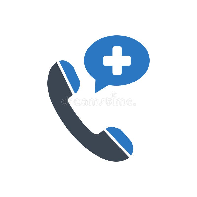 Emergency Call Icon stock vector. Illustration of medical - 350466556