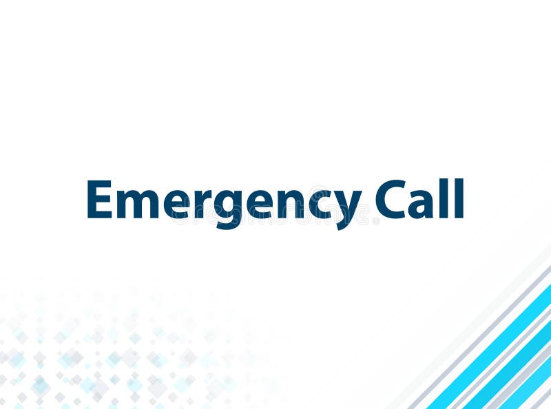 Emergency Call Modern Flat Design Blue Abstract Background Stock ...
