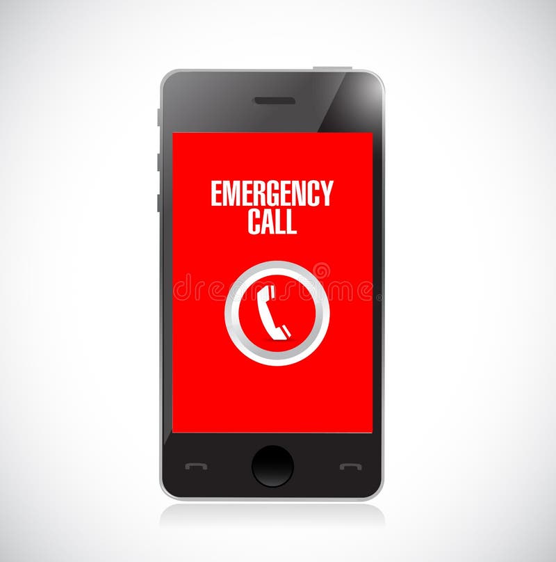 Emergency Call 911 Solid Icon. Phone Screen with 911 Number ...