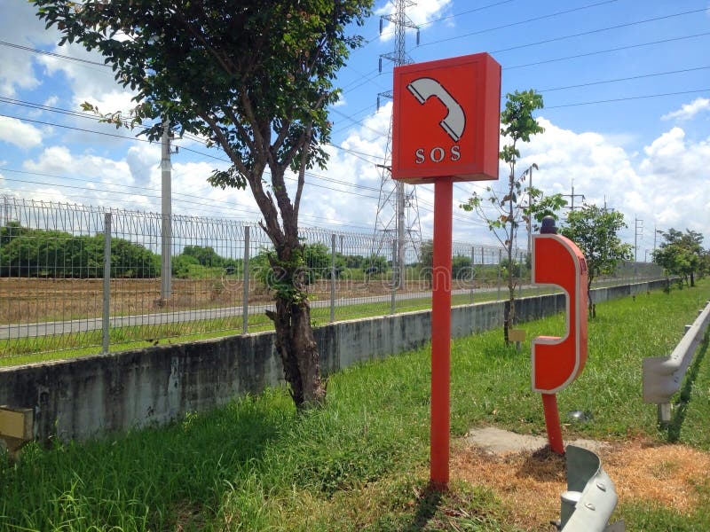 Emergency Call Points in the Expressway for Emergency Assistance. Stock ...