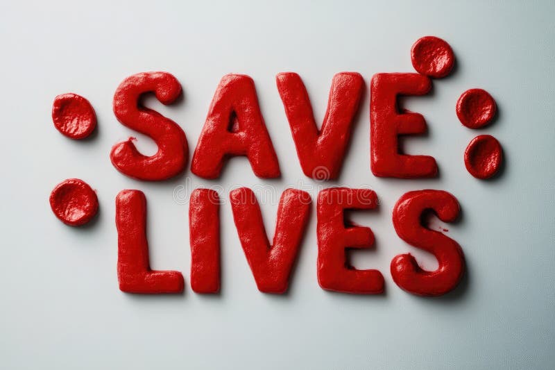 Emergency Call: Save Lives in Red Blood. Stock Illustration ...