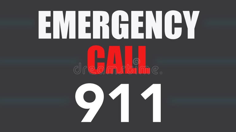 911 Emergency Call Service Icon. Vector Illustration Stock Illustration ...