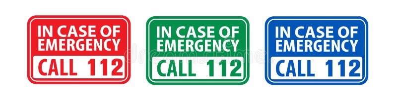 Emergency call sign stock vector. Illustration of number - 207141568