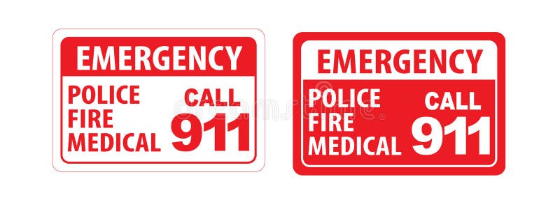 Emergency call sign stock vector. Illustration of doctor - 207141598