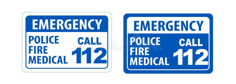 Emergency call sign stock vector. Illustration of paramedic - 207141717