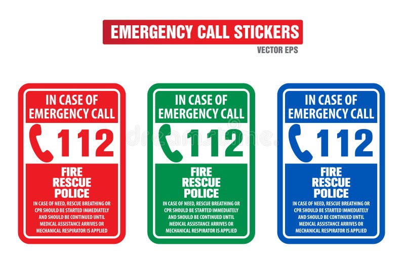 Emergency call sign stock vector. Illustration of hotline - 207141544