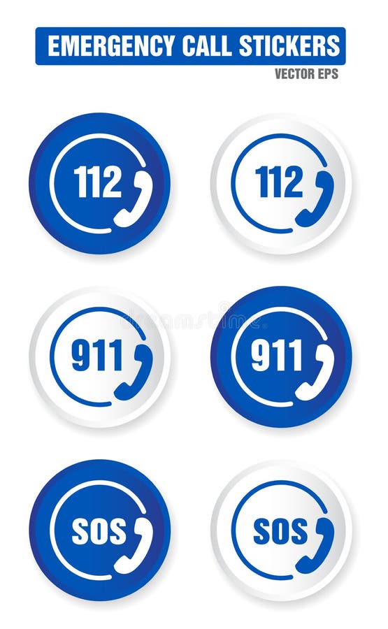 Emergency call sign stock vector. Illustration of call - 207141709