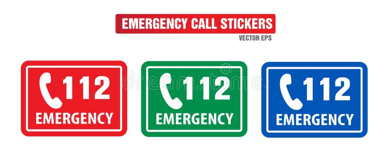 Emergency call sign stock vector. Illustration of medical - 207141738