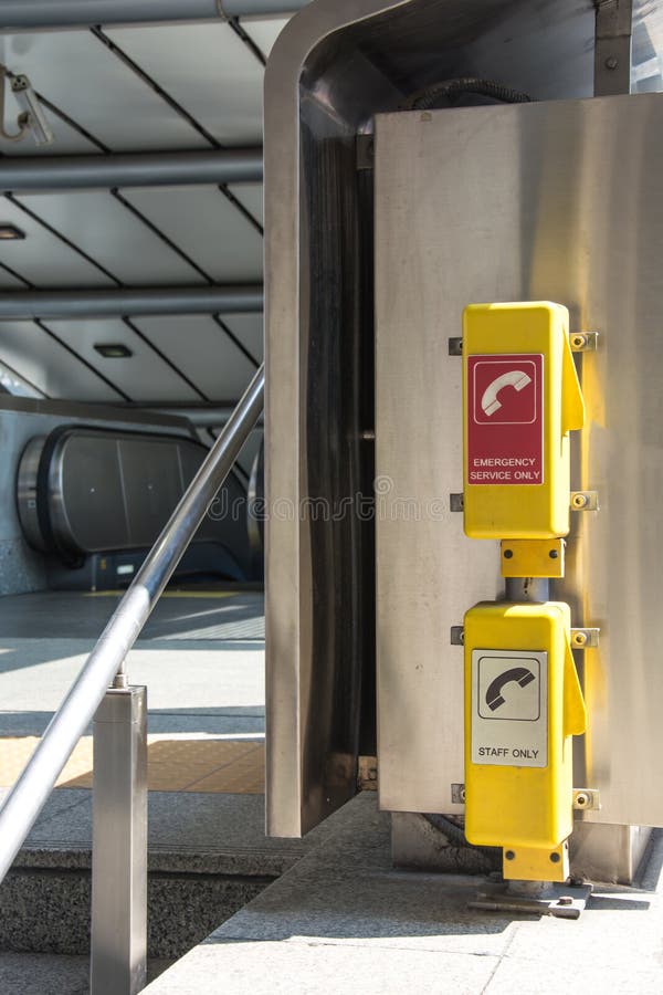 Emergency Call in the Subway Station Area Stock Photo - Image of help ...