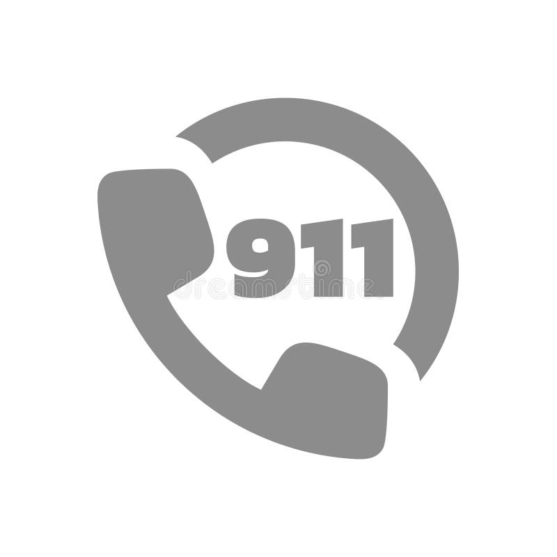 911 Emergency Call Vector Icon Stock Vector - Illustration of icons ...