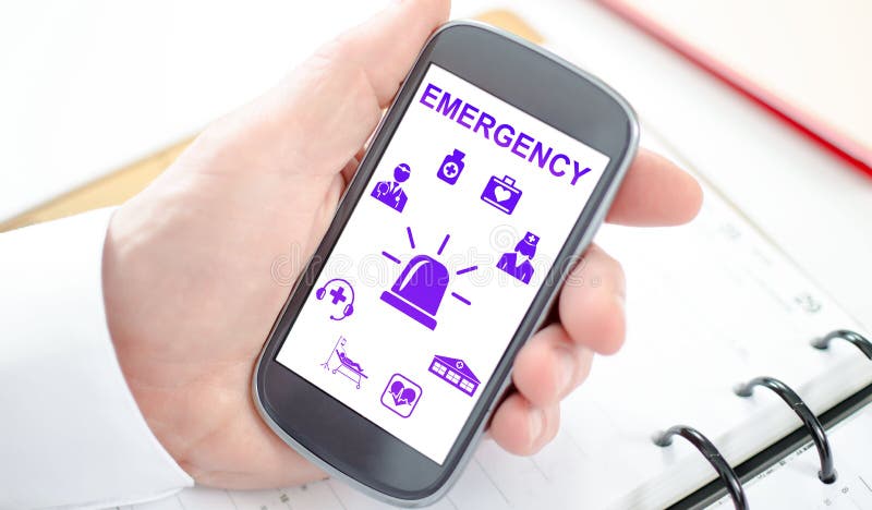 Emergency Concept on a Smartphone Stock Photo - Image of hospital ...