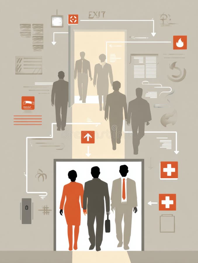 Emergency Contact and Exit Infographic Designed for Safe Office ...