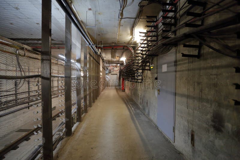 Emergency Corridor in the Tunnel Stock Photo - Image of metro, grunge ...