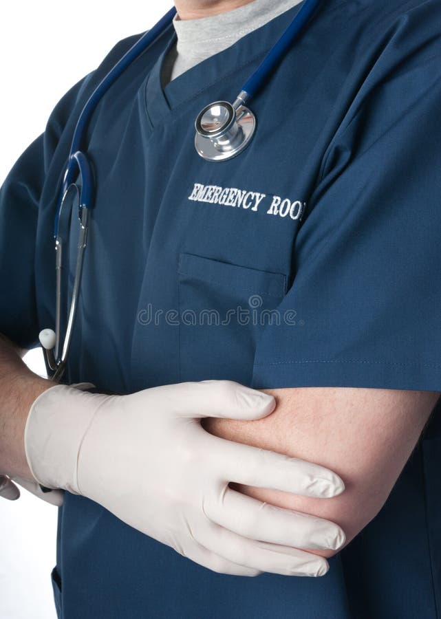 Emergency Doctor or Nurse with Stethoscope Stock Image - Image of room ...