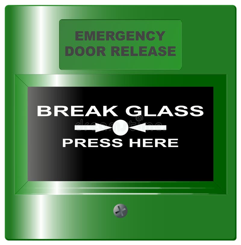 Emergency Door Release Button Green Stock Illustrations – 3 Emergency ...