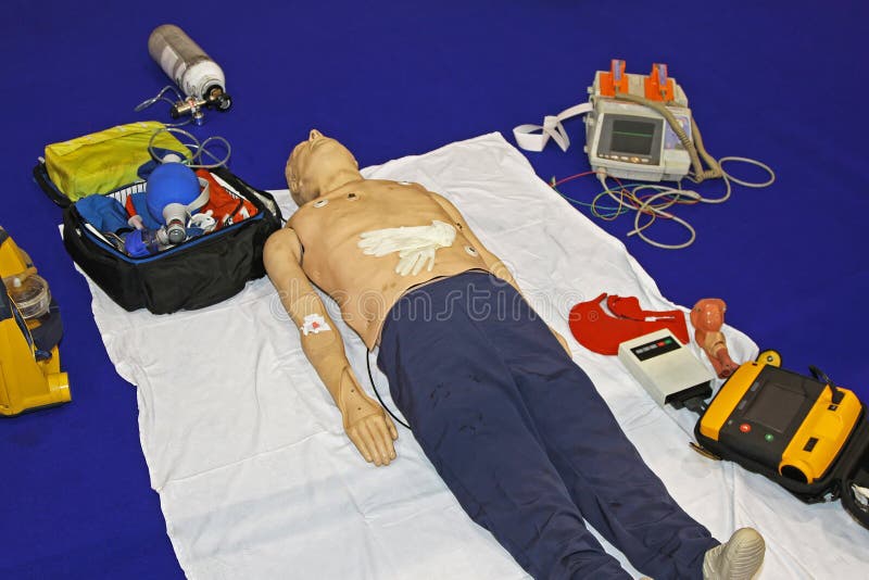 Emergency Dummy Training stock photo. Image of trainer - 144314526