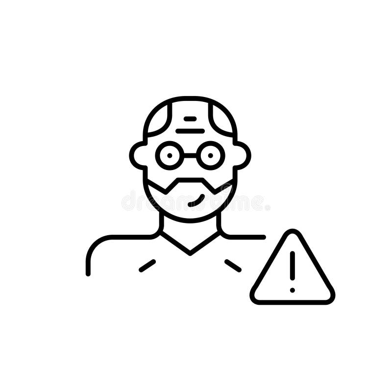 Emergency Elderly Warning. a Grandma Alongside a Triangle with an ...