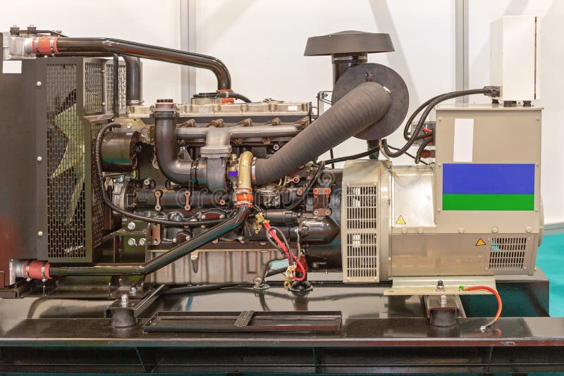 Emergency Electric Generator Stock Image - Image of auxiliary, diesel ...
