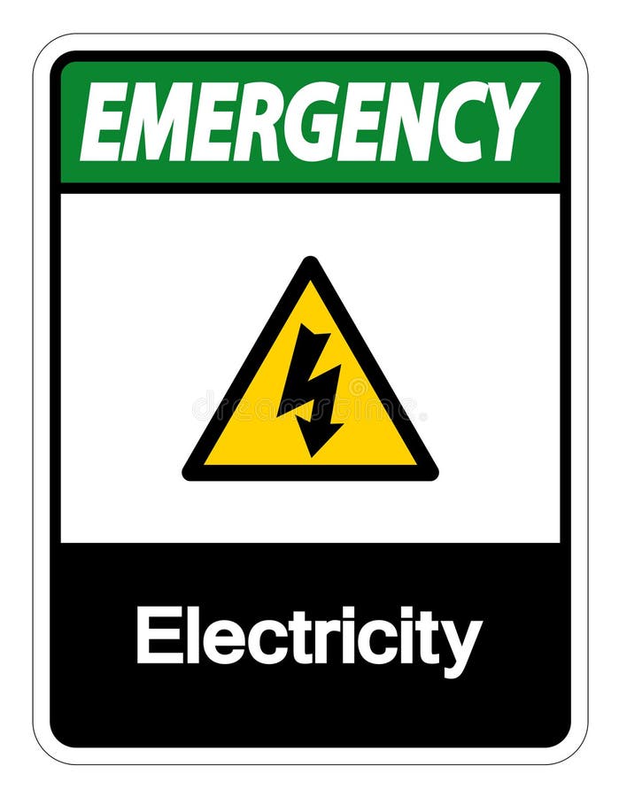 Emergency Electricity Symbol Sign Isolate on White Background,Vector ... Emergency Electricity Symbol Sign Isolate on White Background,Vector ...