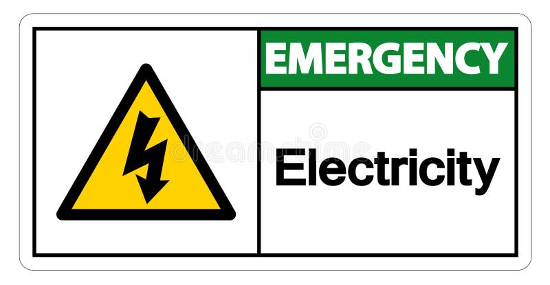 Emergency Electricity Symbol Sign Isolate on White Background,Vector ... Emergency Electricity Symbol Sign Isolate on White Background,Vector ...