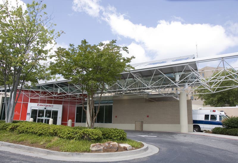 Emergency Room Entrance at a Hospital Stock Photo - Image of exterior ...