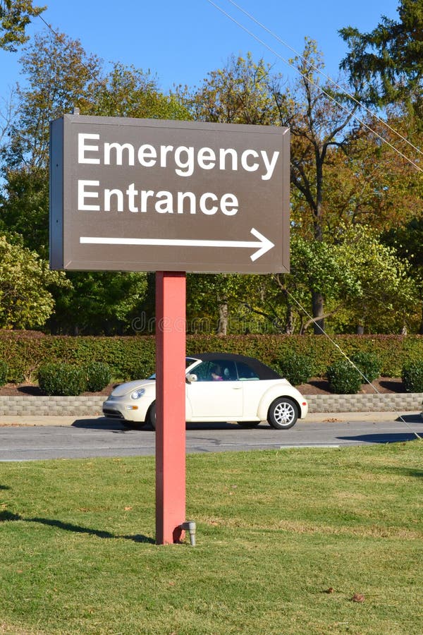 Emergency Entrance Sign stock photo. Image of assistance - 22579844