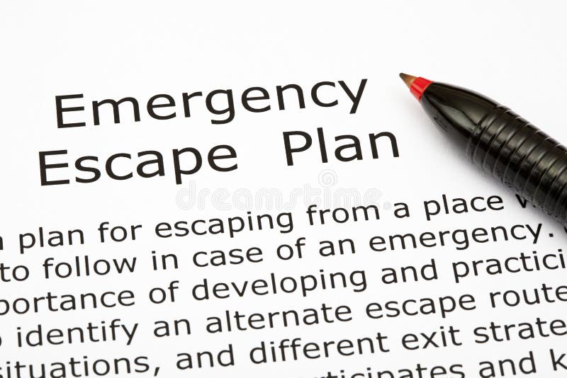 Emergency Escape Plan stock image. Image of exit, disaster - 27868875