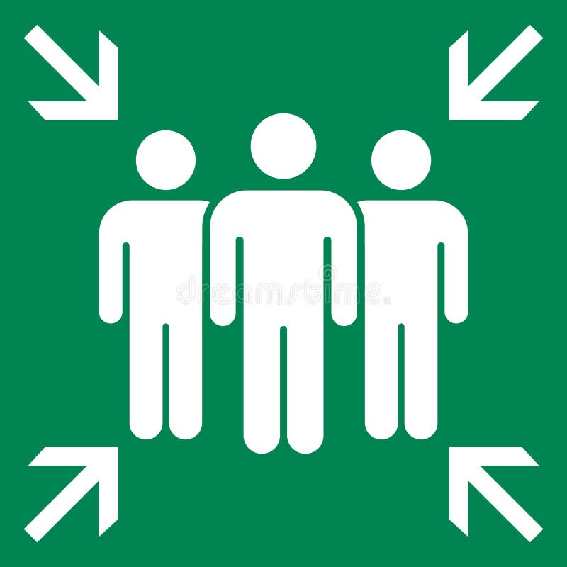 Emergency Evacuation Assembly Point Sign. Assembly Point Icon. Safety ...