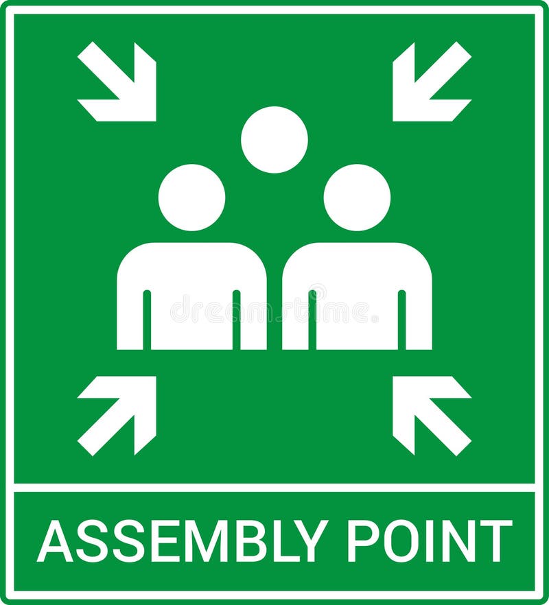 Emergency Evacuation Assembly Point Sign. Assembly Point Icon. Safety ...