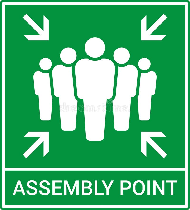 Emergency Evacuation Assembly Point Sign. Assembly Point Icon. Safety ...