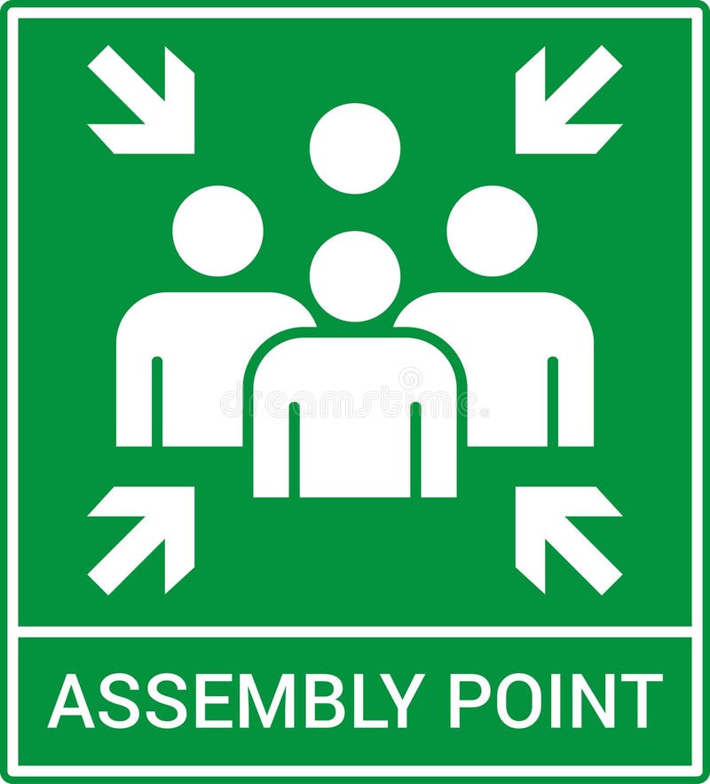 Emergency Evacuation Assembly Point Sign. Assembly Point Icon. Safety ...