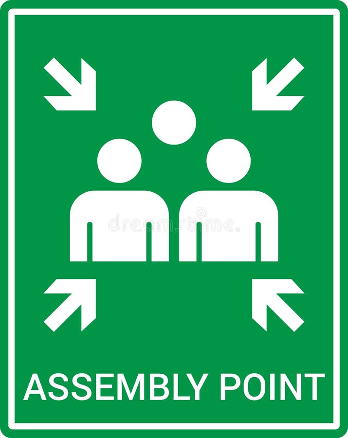 Emergency Evacuation Assembly Point Sign. Assembly Point Icon. Safety ...