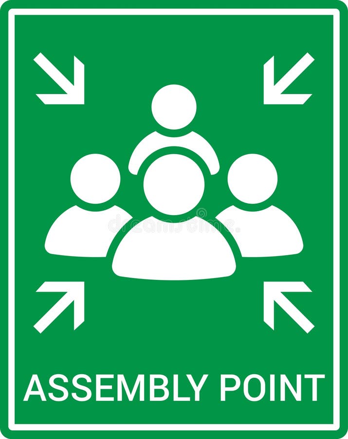 Emergency Evacuation Assembly Point Sign. Assembly Point Icon. Safety ...