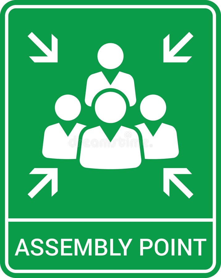 Emergency Evacuation Assembly Point Sign. Assembly Point Icon. Safety ...