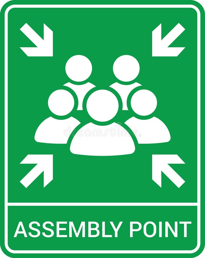 Emergency Evacuation Assembly Point Sign. Assembly Point Icon. Safety ...