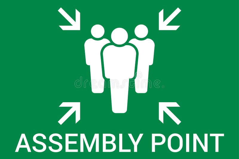Emergency Evacuation Assembly Point Sign. Assembly Point Icon. Safety ...