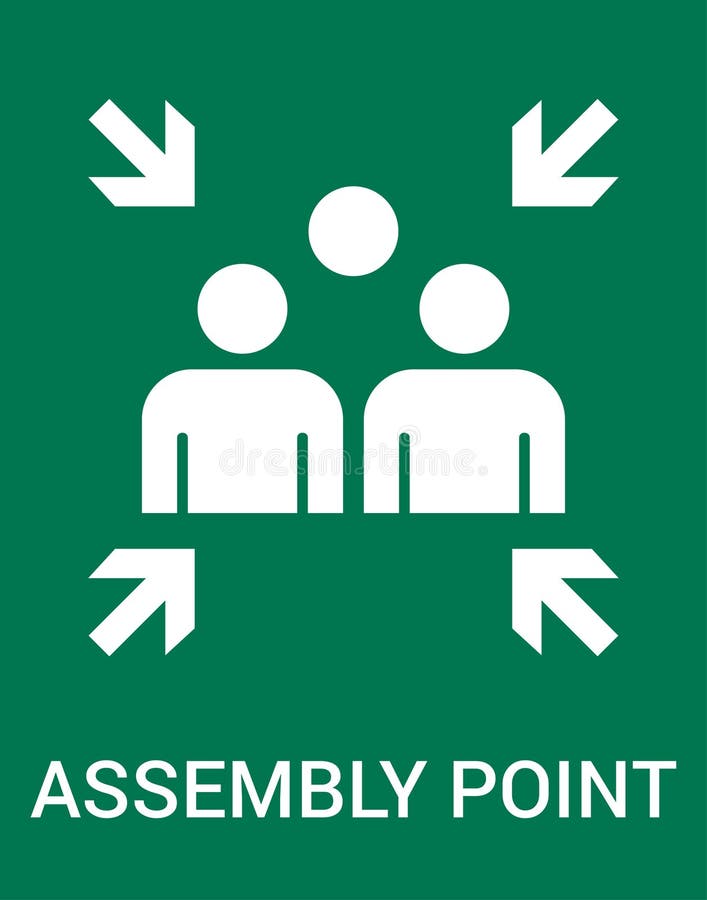 Emergency Evacuation Assembly Point Sign. Assembly Point Icon. Safety ...