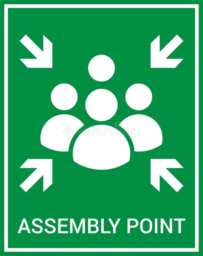 Emergency Evacuation Assembly Point Sign. Assembly Point Icon. Safety ...
